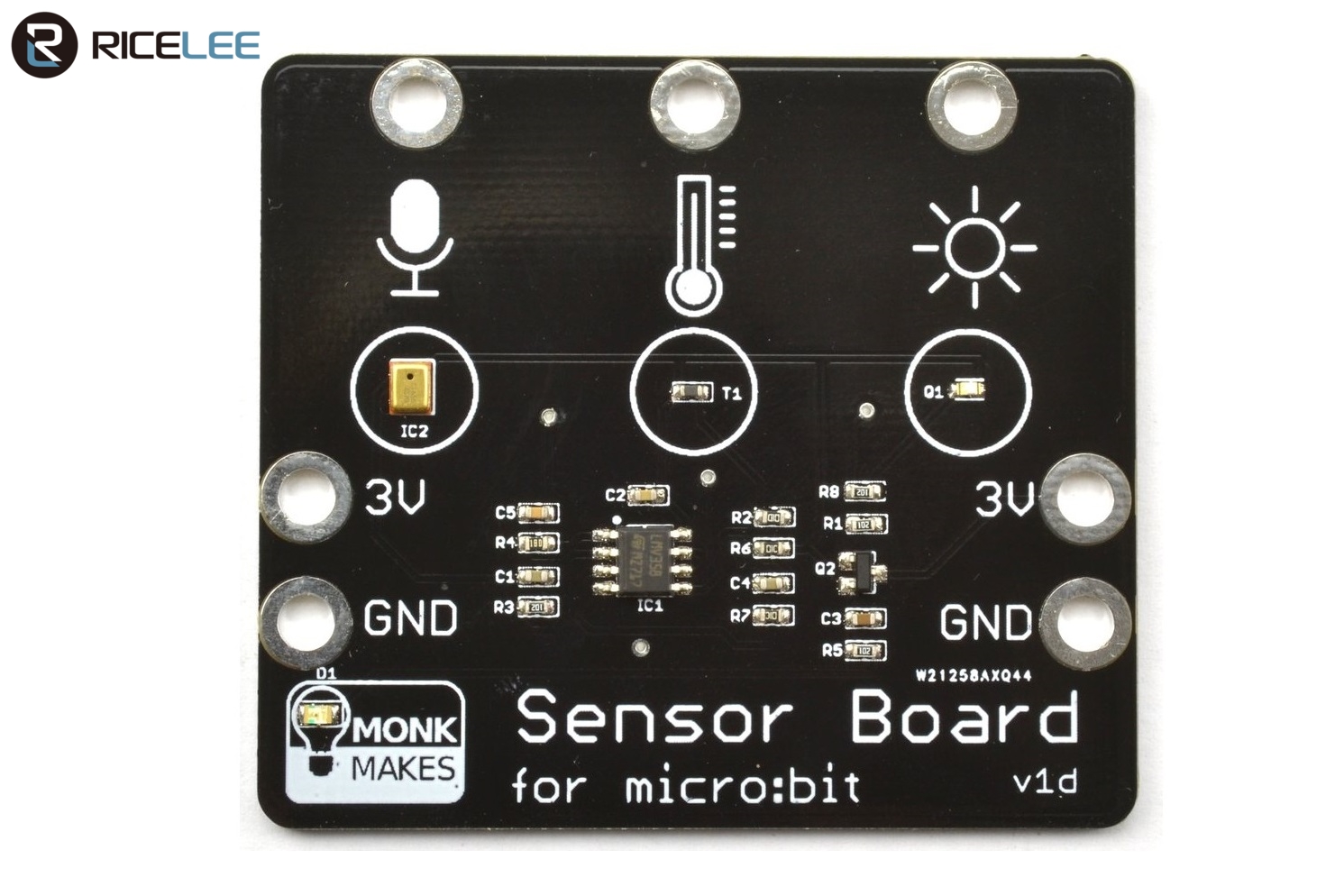 Sensor Board For Micro:bit 感測器擴充板 - RICELEE
