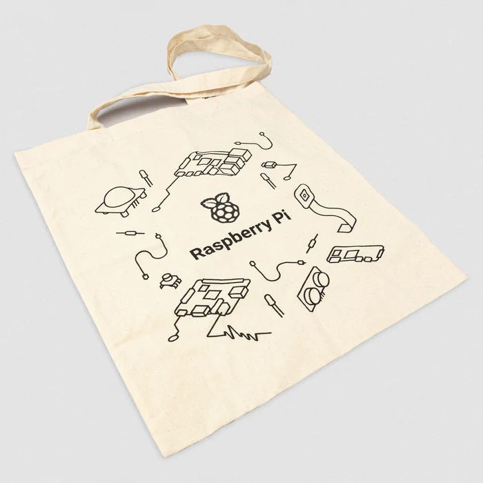 樹莓派官方購物袋 | Official Raspberry Pi Natural Cotton Tote Bag - RICELEE